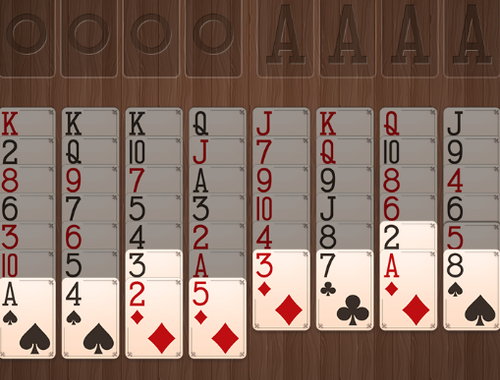 Žaidimas Solitaire Klasikinis internete. Žaiskite nemokamai